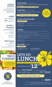 our menu – High Tide Taco Bar