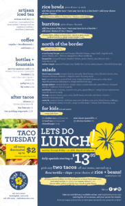 our menu – High Tide Taco Bar