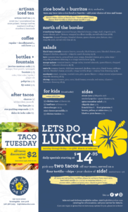 our menu – High Tide Taco Bar